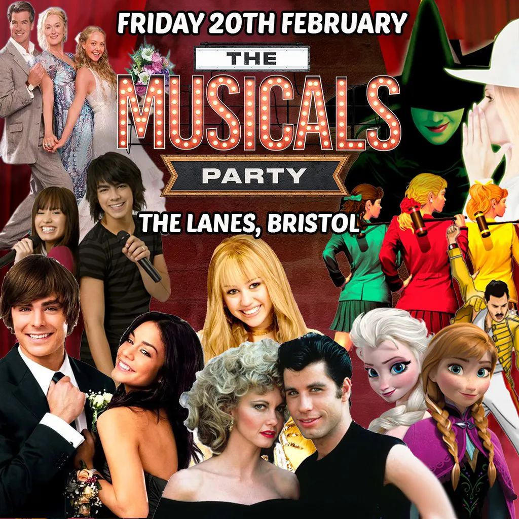 The Musicals Party (Bristol) | The Lanes Bristol Fri 20 February 2026