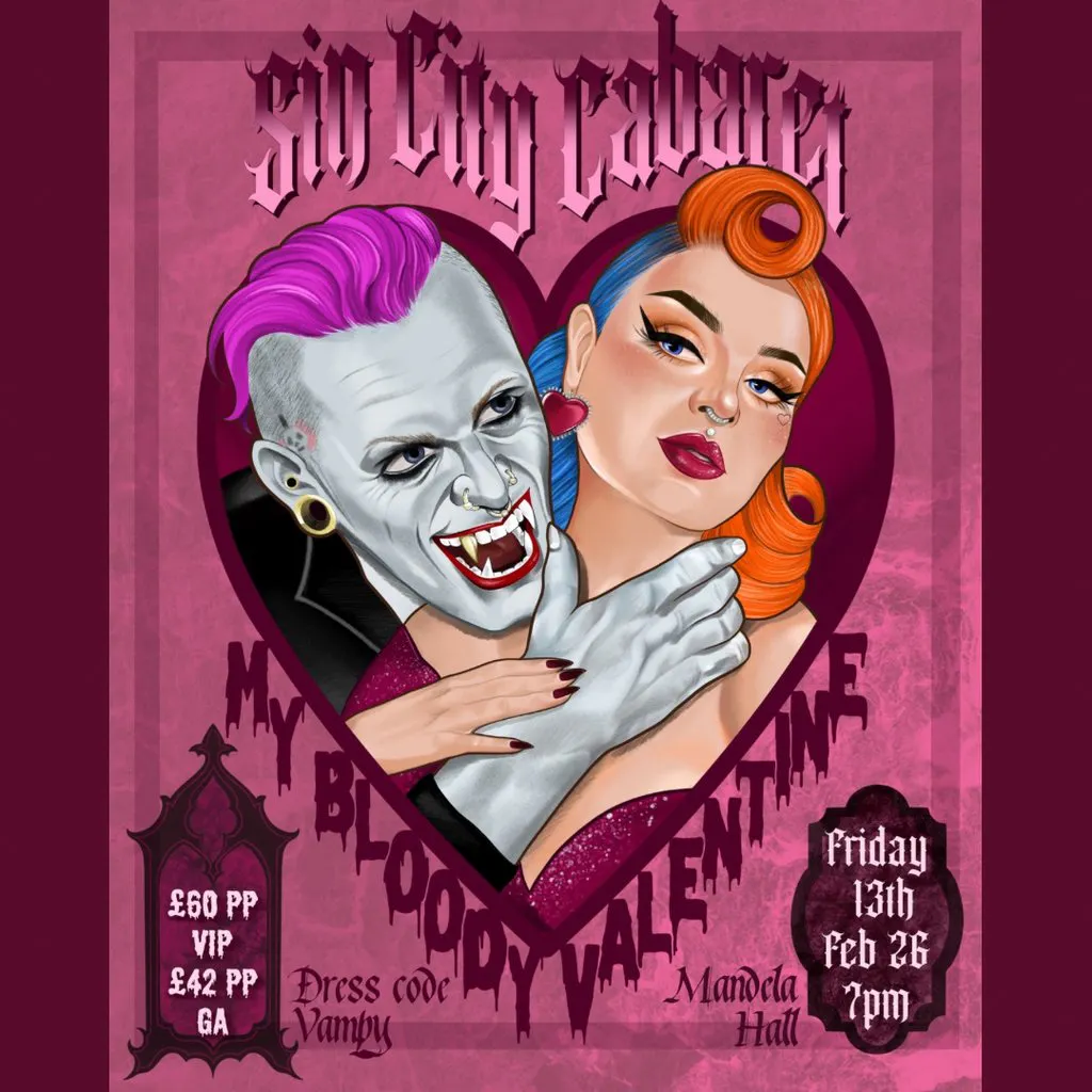 Sin city cabaret-My bloody Valentine | Mandela Hall Belfast Fri 13 ...