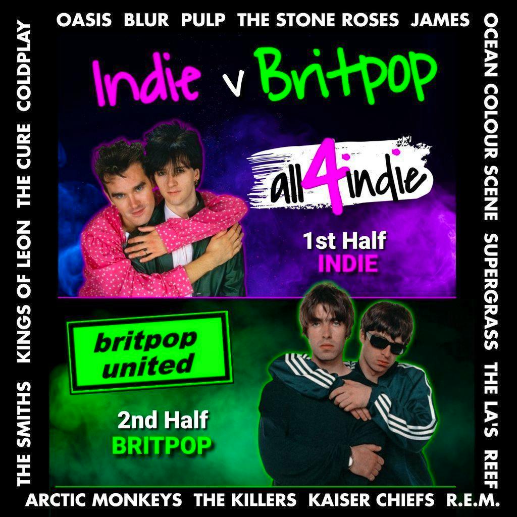 Tickets: INDIE v BRITPOP Double Headliner | The Marrs Bar In Worcester ...