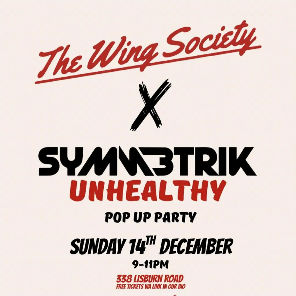 Unhealthy Release Pop Up Party | The Wing Society Belfast Sun 14 ...