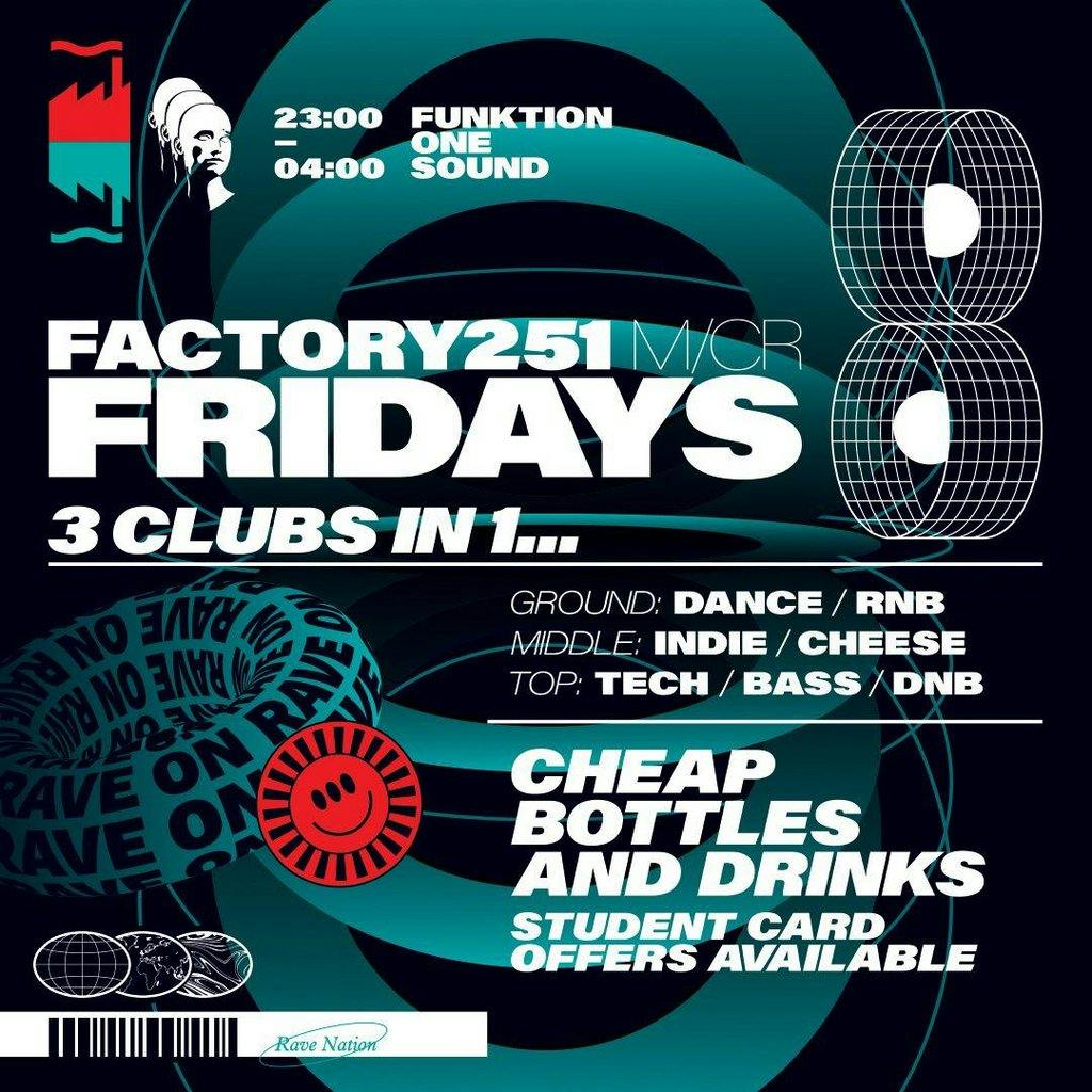 Tickets: Factory 251 Fridays | Factory 251 Manchester Fri 12 September 2025