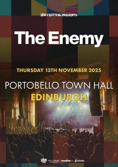 Tickets: The Enemy | Portobello Town Hall Edinburgh Thu 13 November 2025
