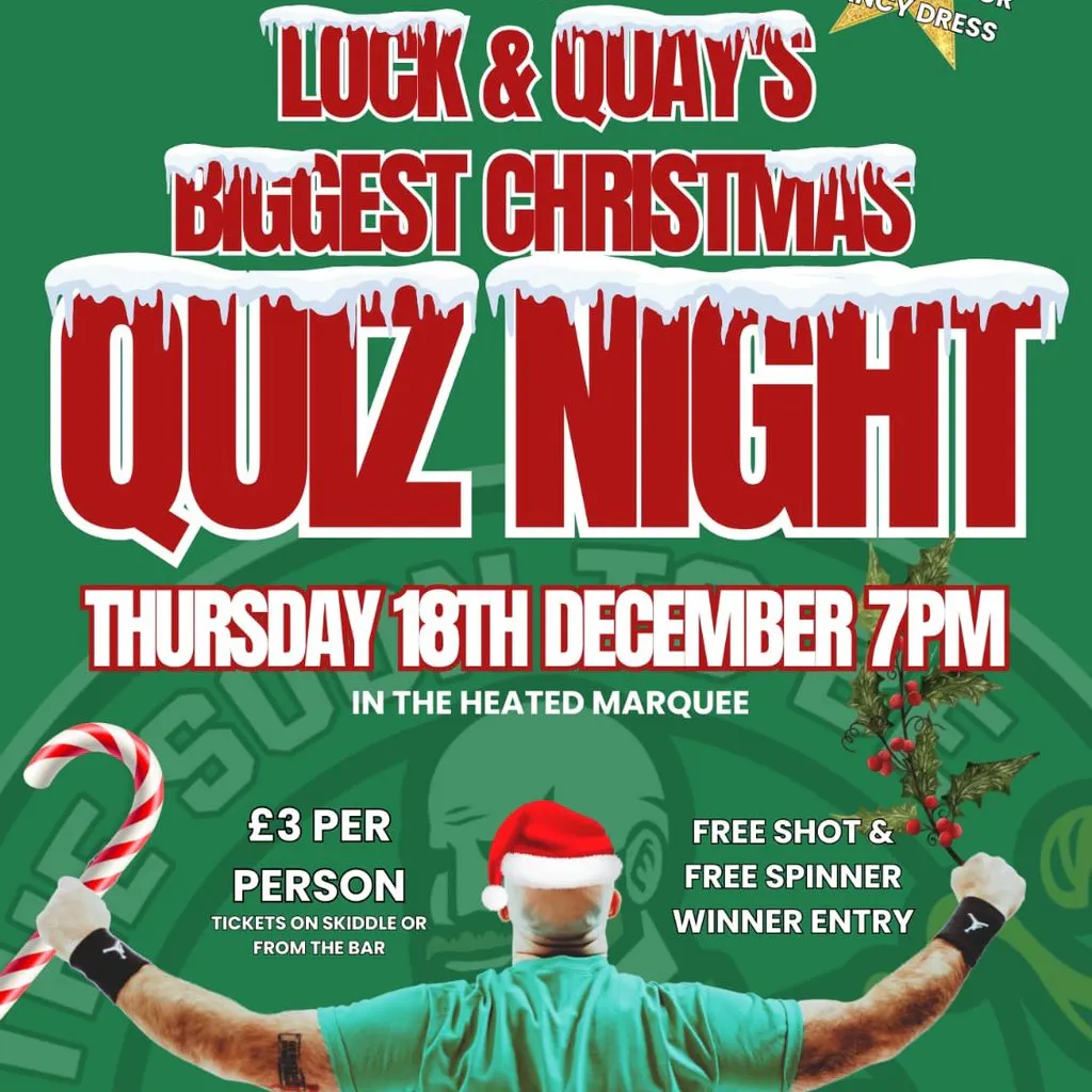 Biggest Christmas Quiz Night! | Lock And Quay Bootle Thu 18 December 2025