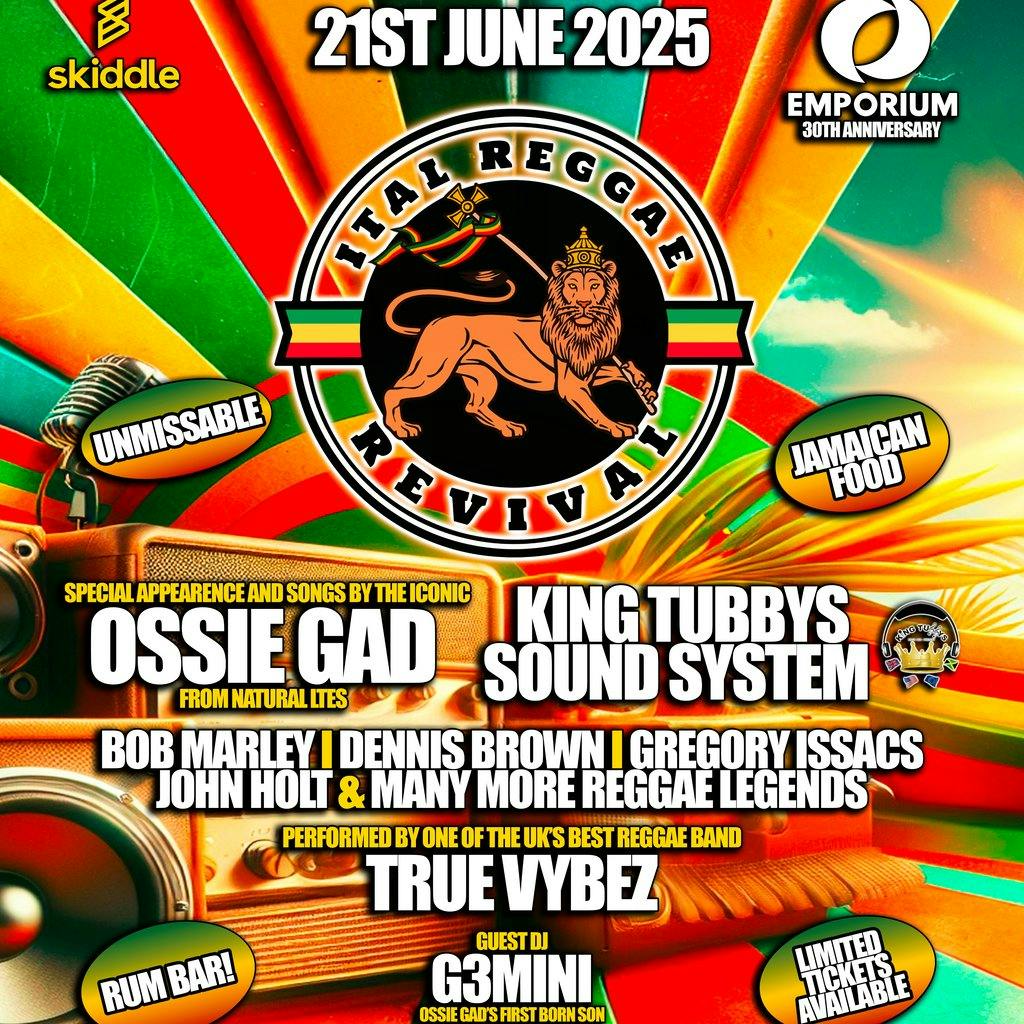 Ital Reggae Revival | The Emporium Coalville Sat 21 June 2025