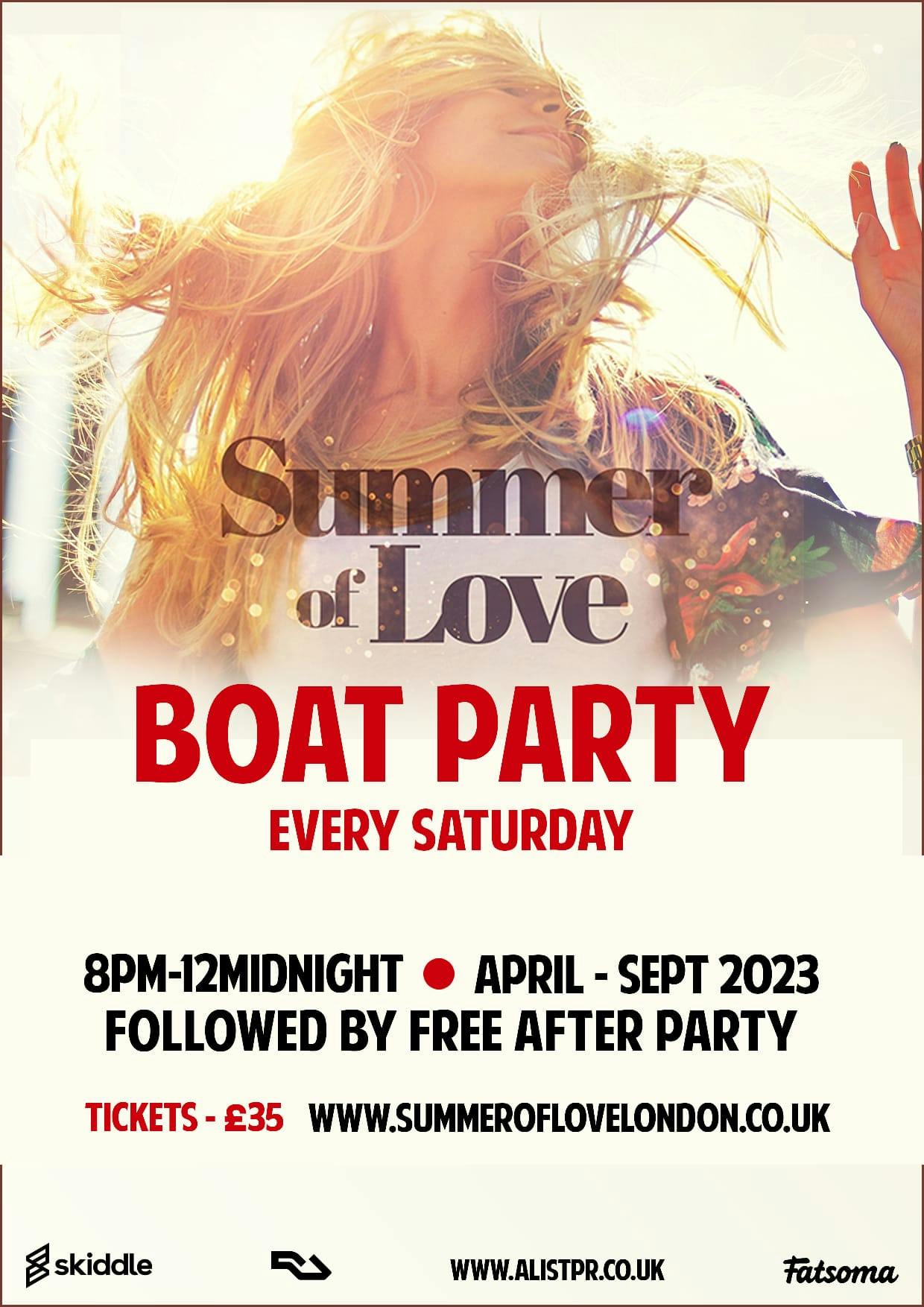 Summer of Love - London Boat party and free afterparty | Crown Pier ...