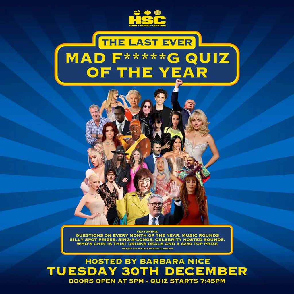 The (Last Ever) Mad F****** Quiz of the Year! | Hockley Social Club ...