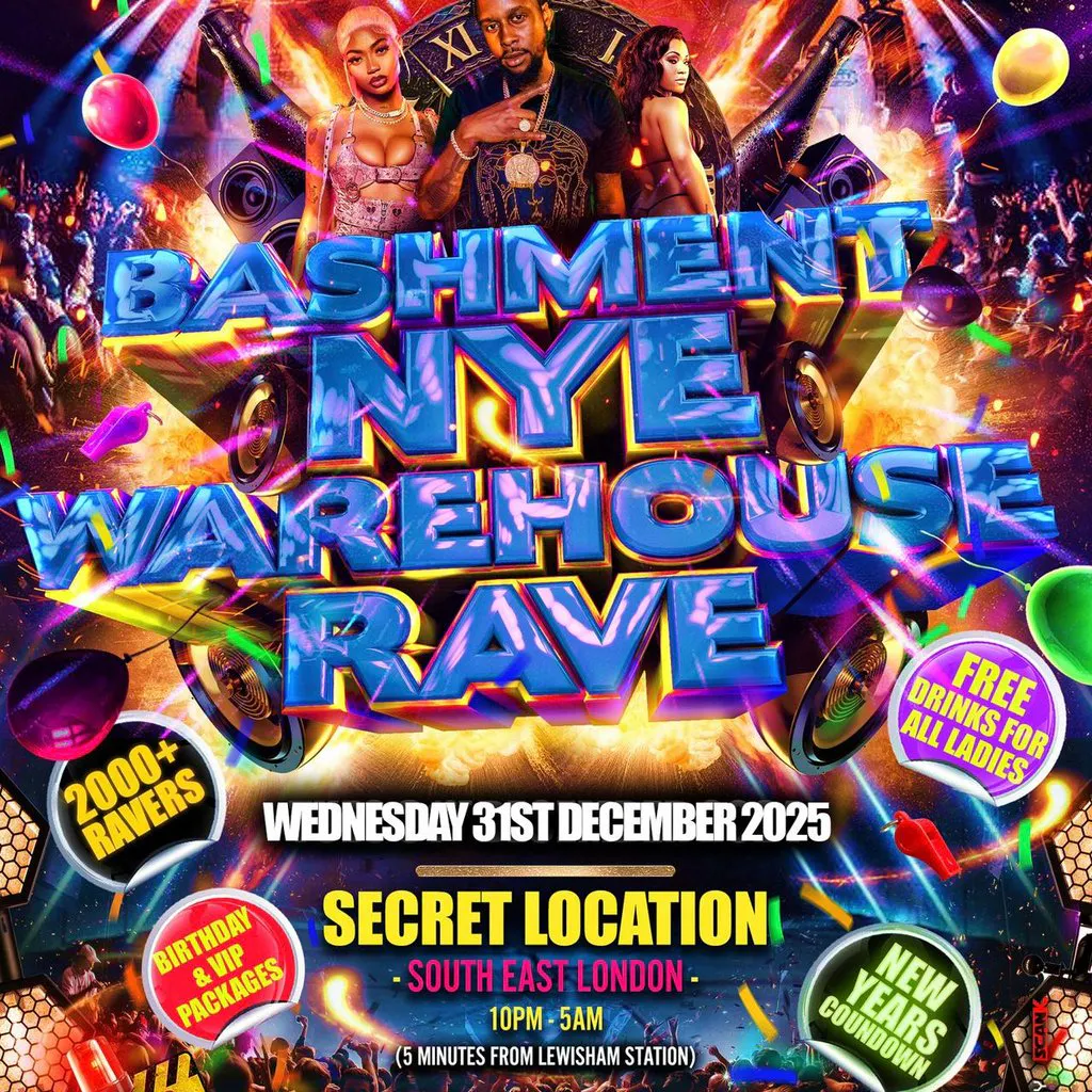 Bashment NYE Warehouse Rave - New Years Eve Party | Secret Location ...
