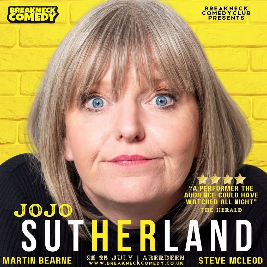 Tickets: Jojo Sutherland | Breakneck Comedy Aberdeen Fri 24 July 2026