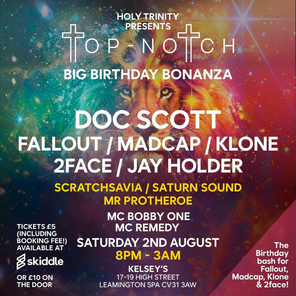 Top-Notch | Kelseys Live Leamington Spa Sat 02 August 2025