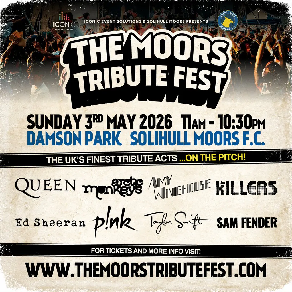 Tickets: The Moors Tribute Fest | Solihull Moors FC Solihull Sun 03 May ...
