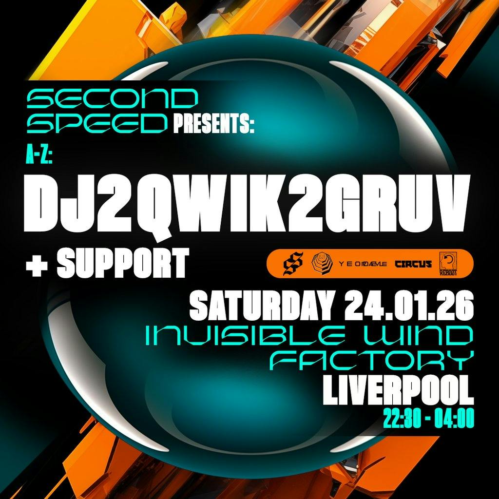Tickets: Second Speed: 2qwik2gruv at Invisible Wind Factory Liverpool ...