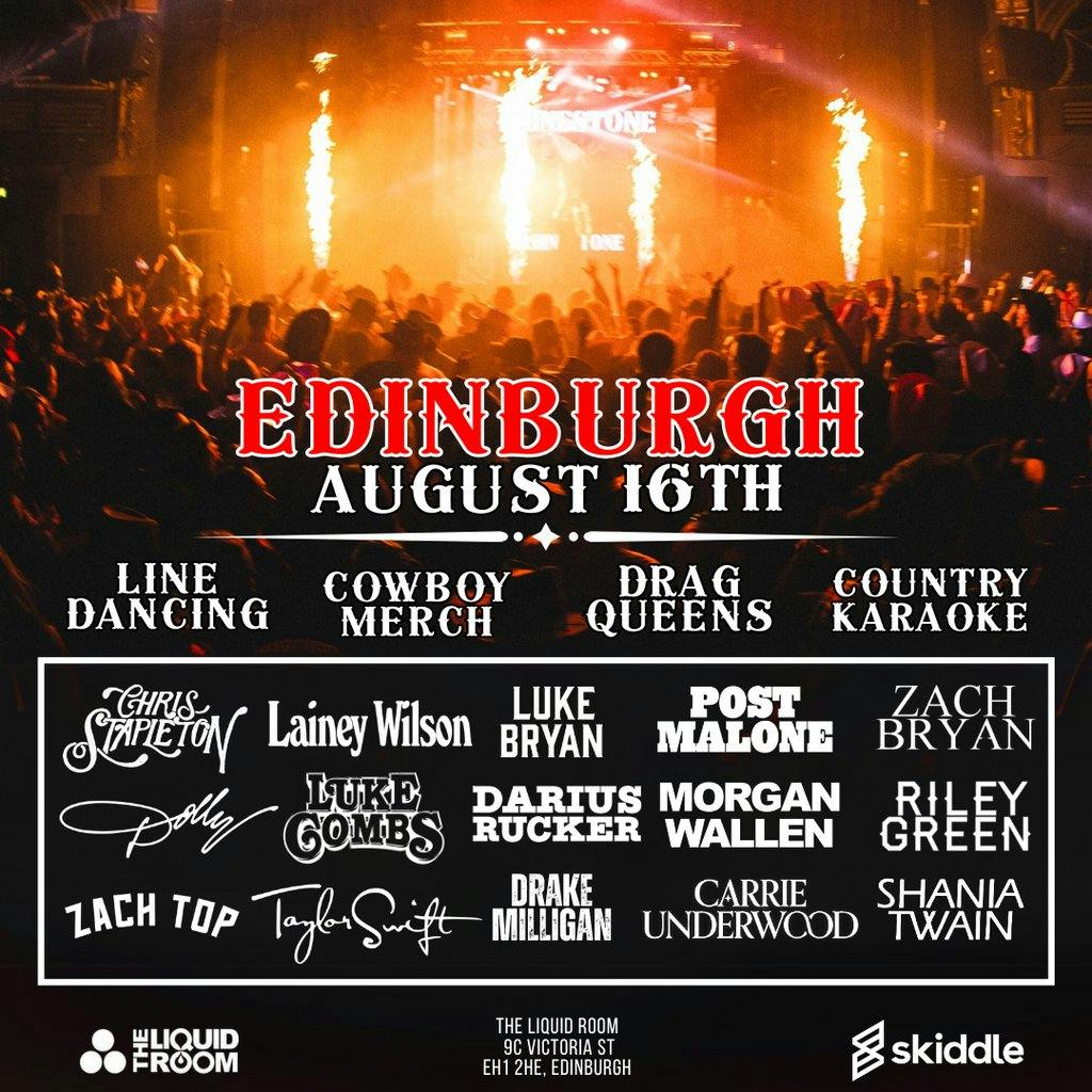 Rhinestone Rodeo: Edinburgh August 16th | The Liquid Room Edinburgh Sat ...