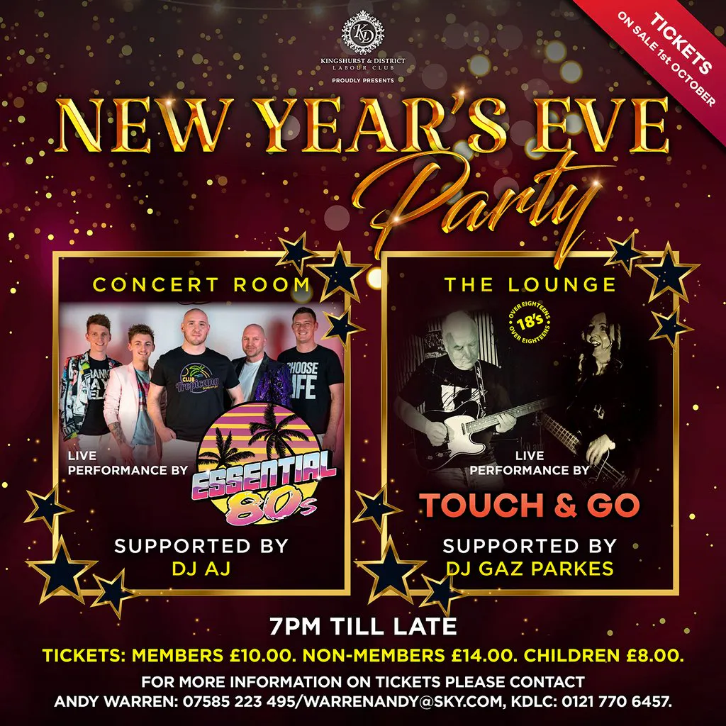 New Year's Eve Party | Kingshurst Labour Club Birmingham Wed 31 ...