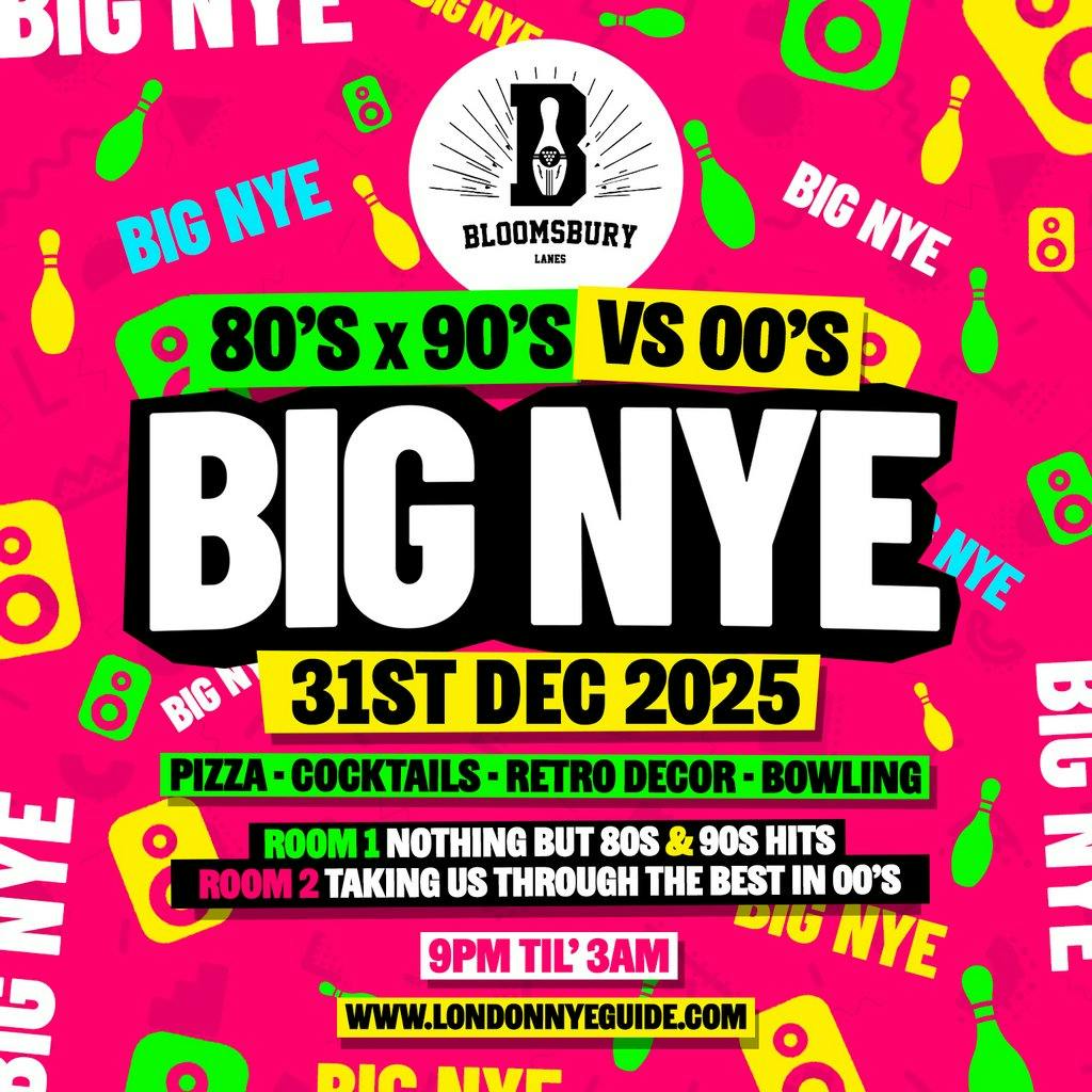 Tickets: The 80s & 90s vs 00s Big Nye Party | Bloomsbury Lanes London ...