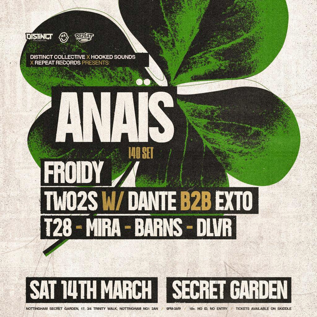 Tickets: Hooked x Distinct x Repeat Presents ANAÏS (140 SET) + MORE ...