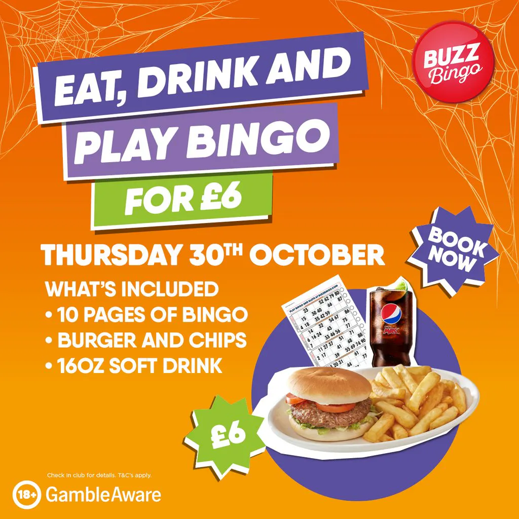 Eat, Drink & Play - Ashmore Park - 30/10/25 | Buzz Bingo Ashmore Park ...