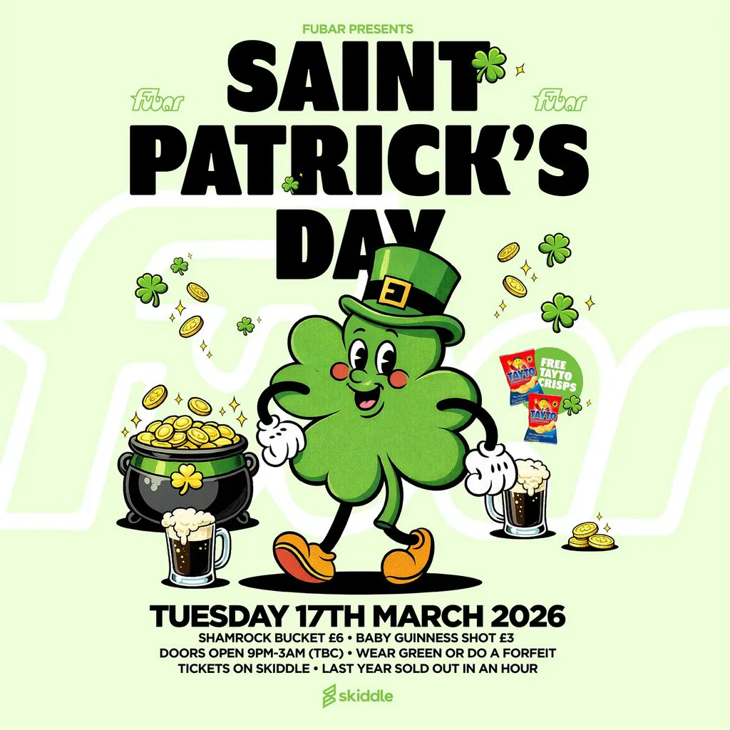 St Paddy's Day | Fubar Stirling Tue 17 March 2026
