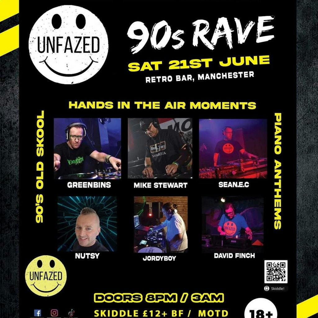 90s Rave / Retro Bar / 21st June / GreenBins / Mike Stewart | Retro Bar ...