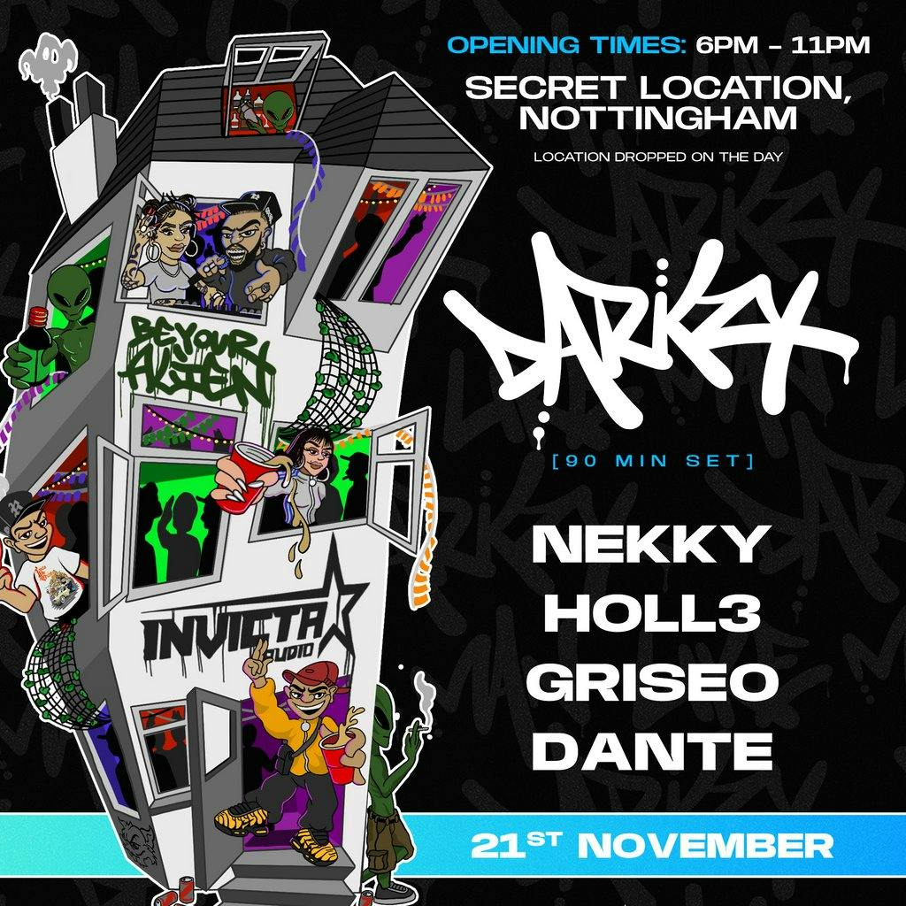 Tickets: Invicta Audio x Darkzy | Nottingham House Party | TBA Nottingham Nottingham Fri 21 ...