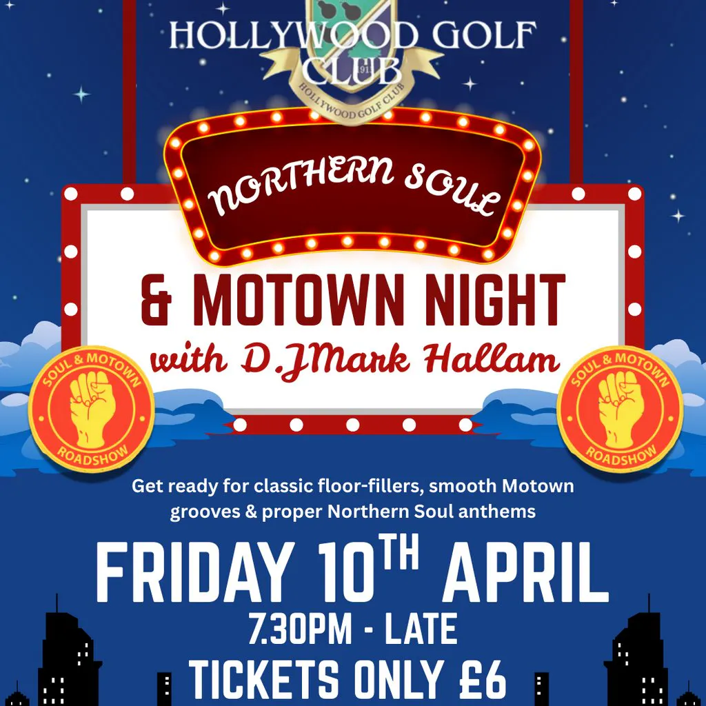 Northern Soul & Motown Night | Hollywood Golf Club Birmingham Fri 10 ...