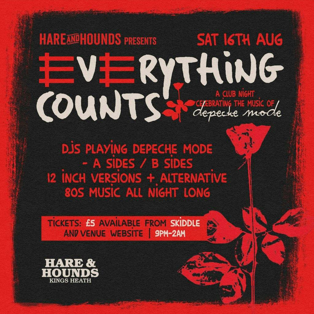 Everything Counts - Depeche Mode Club Night! | Hare And Hounds Kings Heath Birmingham Sat 16 ...