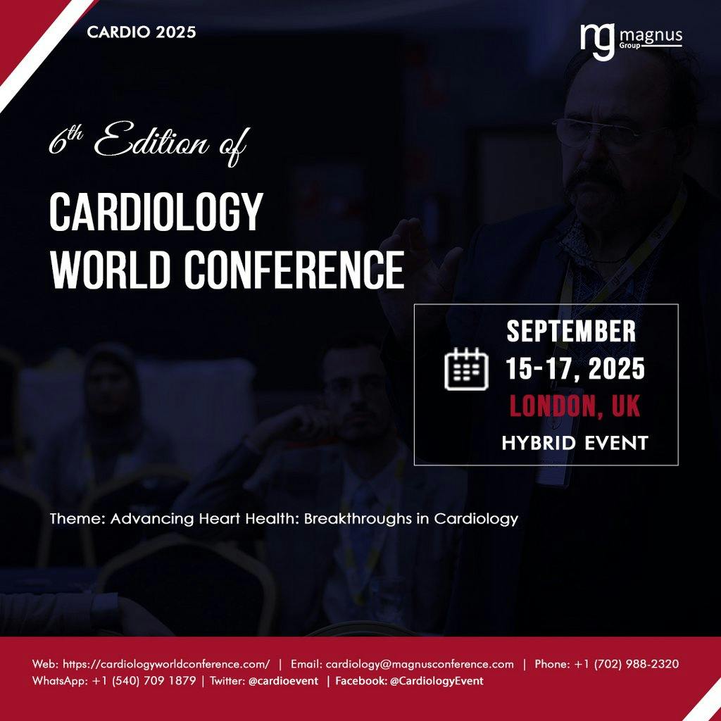 Tickets: 6th Edition of Cardiology World Conference | Sheraton Skyline ...