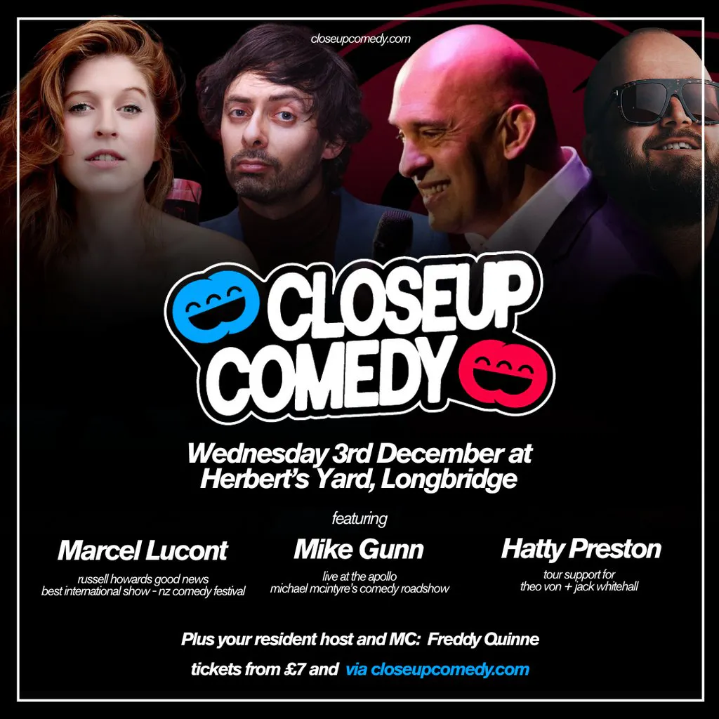 CLOSEUP COMEDY at Herbert's Yard with Mike Gunn and more! | Herberts ...