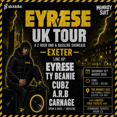 Tickets: EYRESE UK TOUR 2026: Exeter The Monkey Suit | The Monkey Suit ...