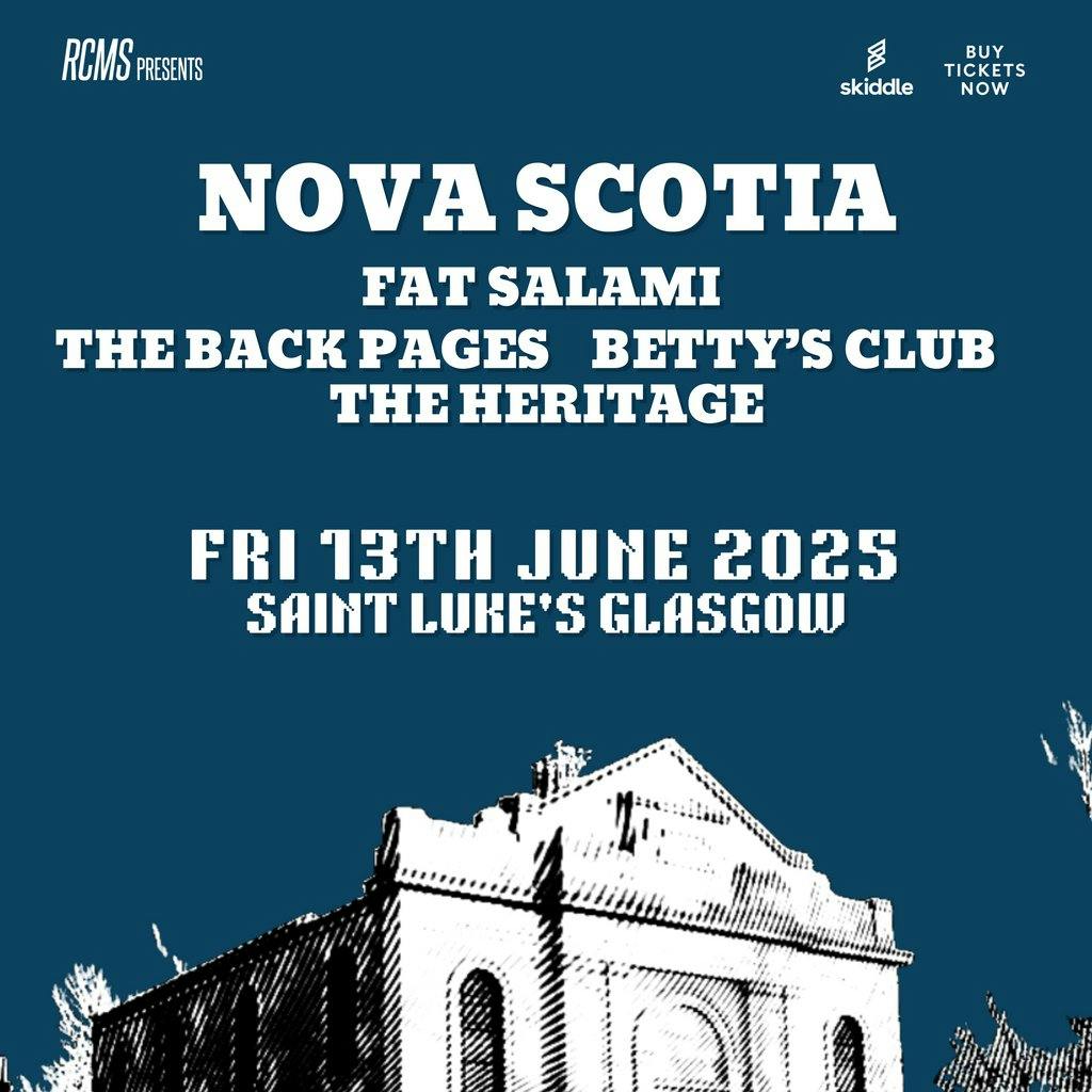Tickets: Nova Scotia+ Fat Salami The Back Pages Betty's Club The Hertiage | Saint Lukes And The ...