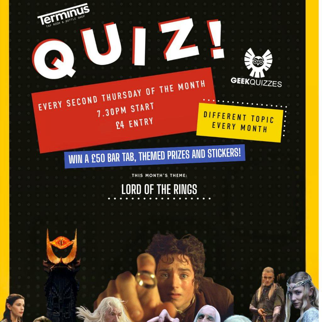Tickets: The Lord of the Rings Quiz Event | Terminus Tap Room And ...
