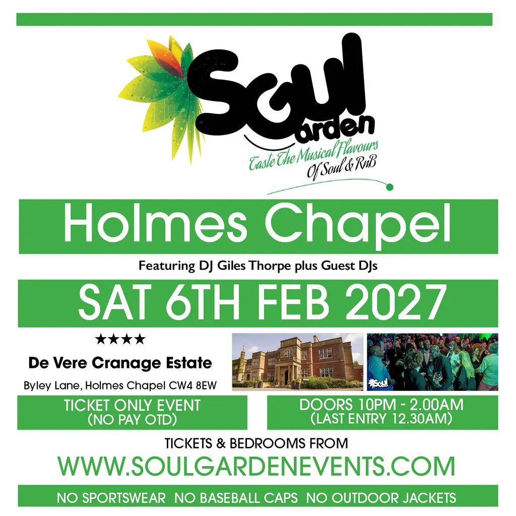 Tickets: Soul Garden Weekend Experience | De Vere Cranage Estate Hotel ...