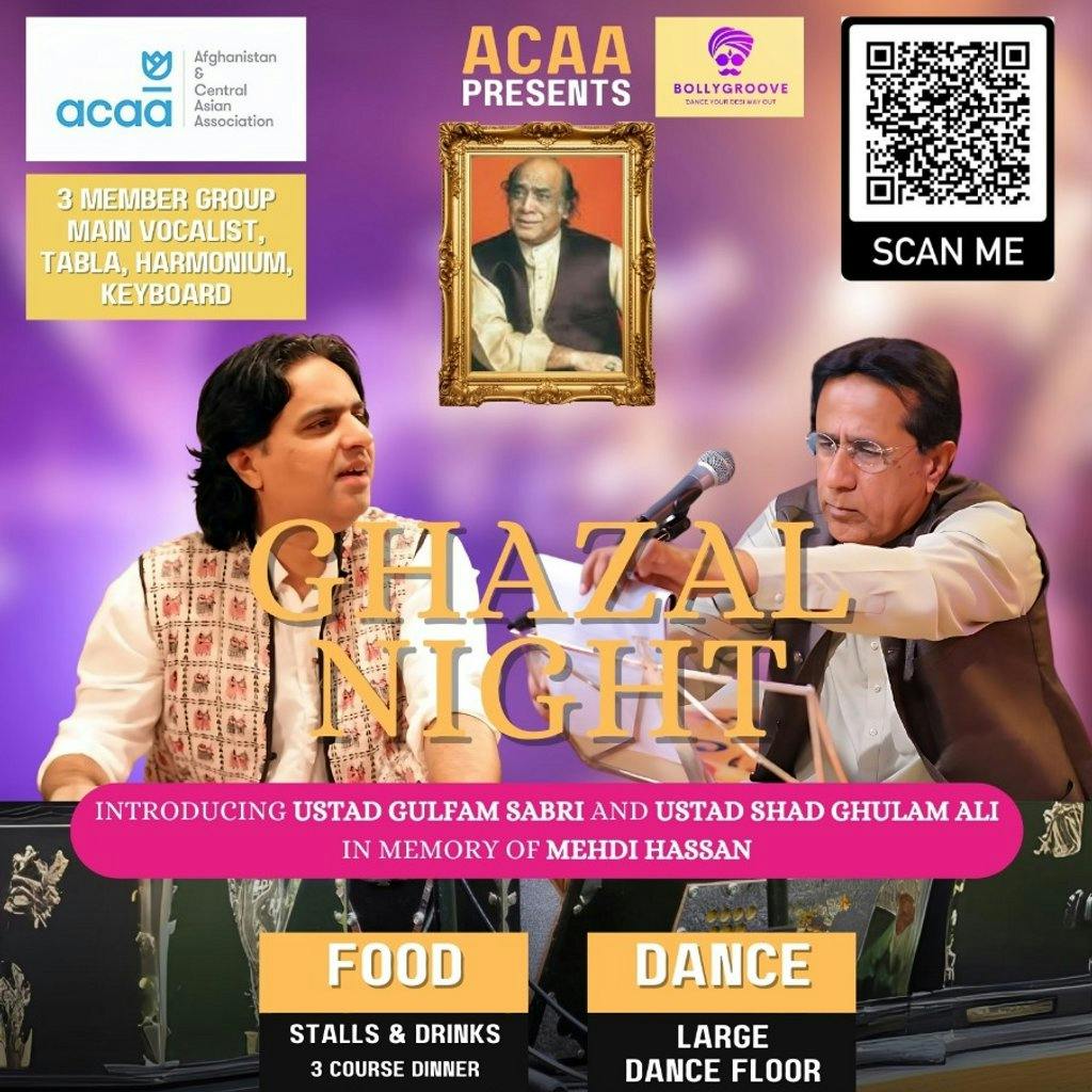 Ghazal Night with Shad Ghulam Ali & Gulfam Sabri Live in Concert | Ferdowsi Hall Feltham Fri 30 ...