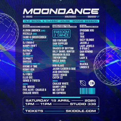 Tickets: Moondance Spring Session | Studio 338 Greenwich Sat 18 April 2026