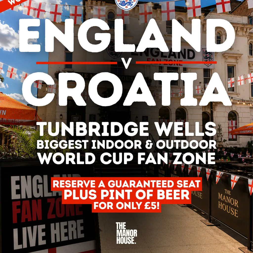Tickets: England v Croatia: World Cup Fan Zone | Tunbridge Wells | The ...