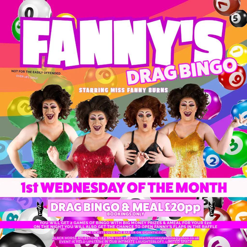 Tickets: Drag Bingo | Black Horse Aylestone Leicester Wed 01 April 2026