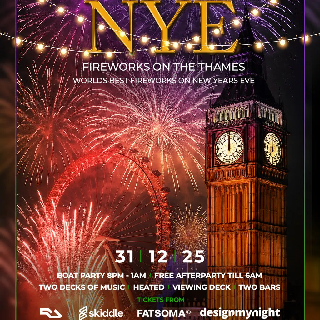 Fireworks on The Thames - The ultimate New Years Eve Boat party | Crown ...
