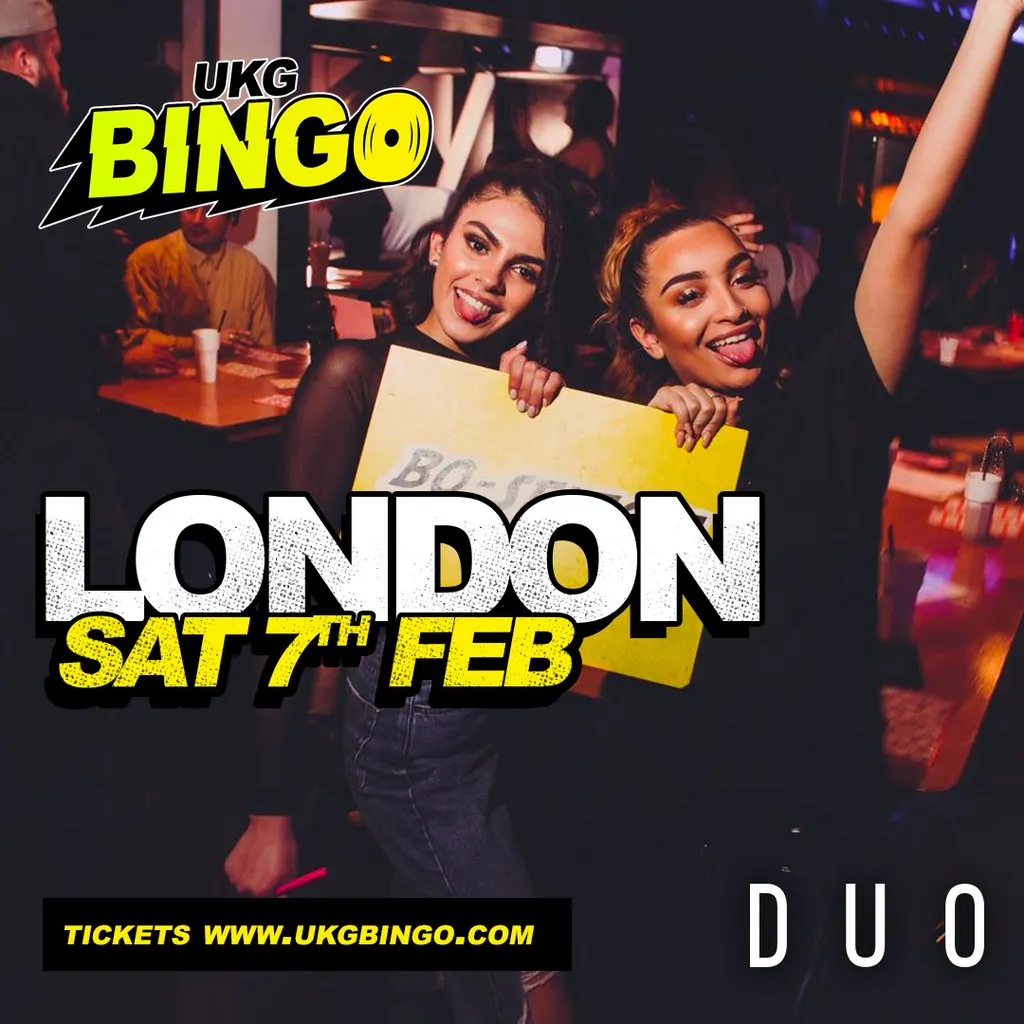 UKG BINGO Sat 7th February London | Cococure Aldgate London Sat 07 ...