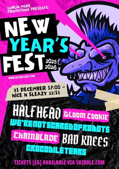 Tickets: New Year's Fest, Punk Gig at Nice N Sleazy NYE | Nice N Sleazy ...