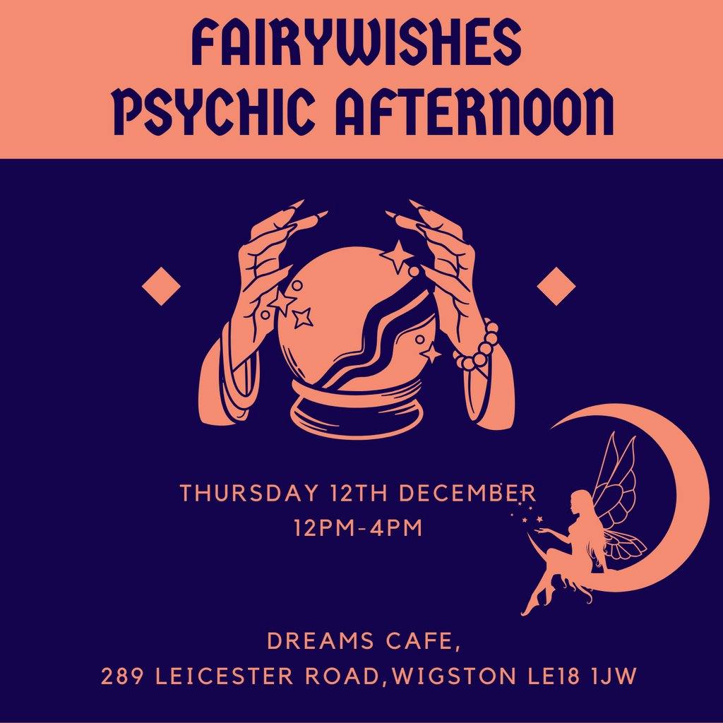 Fairywishes Psychic Afternoon | Dreams Cafe Wigston Thu 12 December 2024