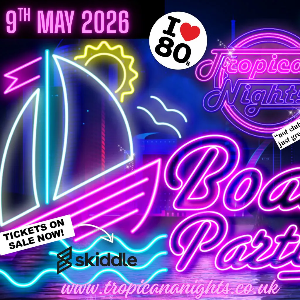 Tickets: Tropicana Nights Thames Party Cruise 2026! | Temple Pier ...