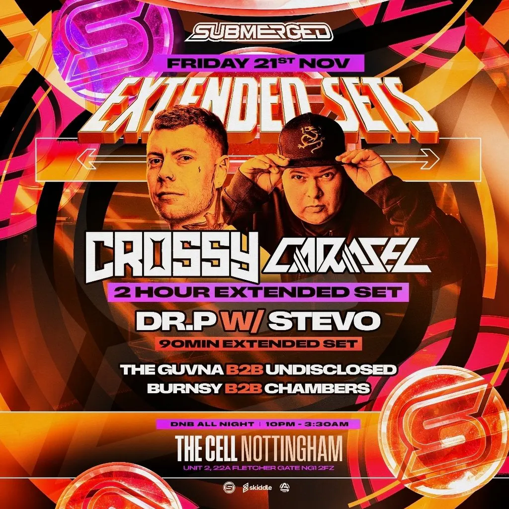 Submerged The Extended Sets - Crossy & Carasel - Dr.P & Stevo | The Cell Nottingham Nottingham ...