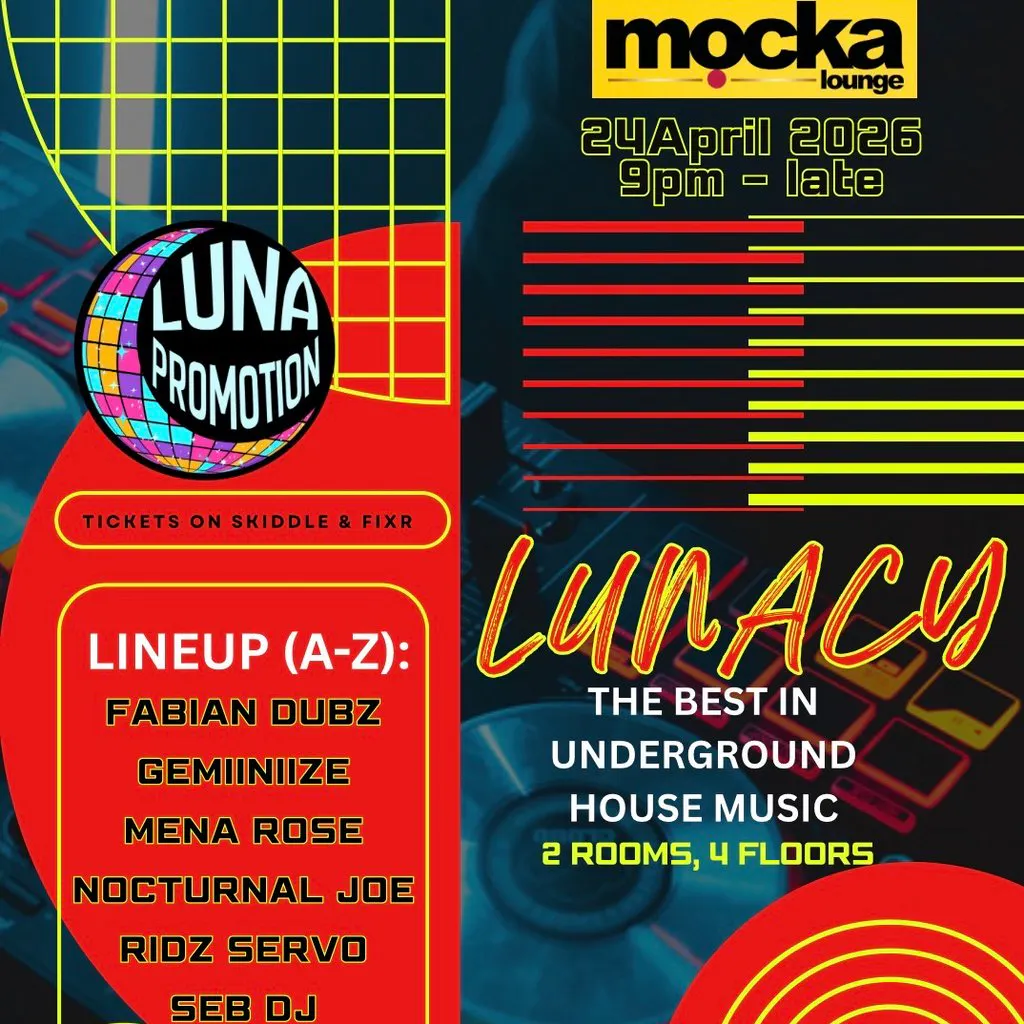 Lunacy: Mocka Lounge | Mocka Lounge Cardiff Fri 24 April 2026