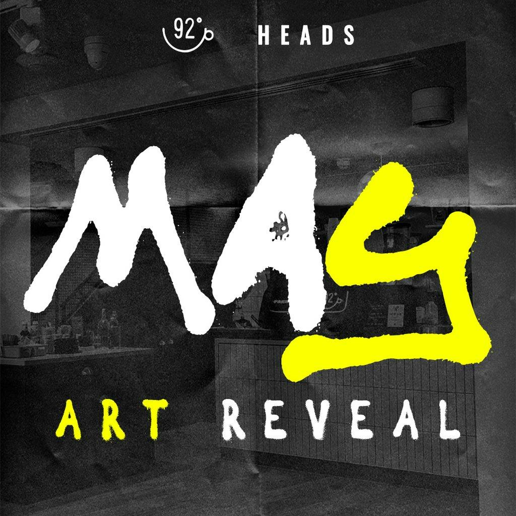 Heads x 92 Degrees - 'May art reveal' | 92 Degrees Manchester Sun 05 May 2024