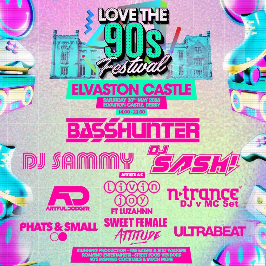 Tickets: BASSHUNTER & MORE|Love the 90s Festival|Elvaston Castle, Derby ...