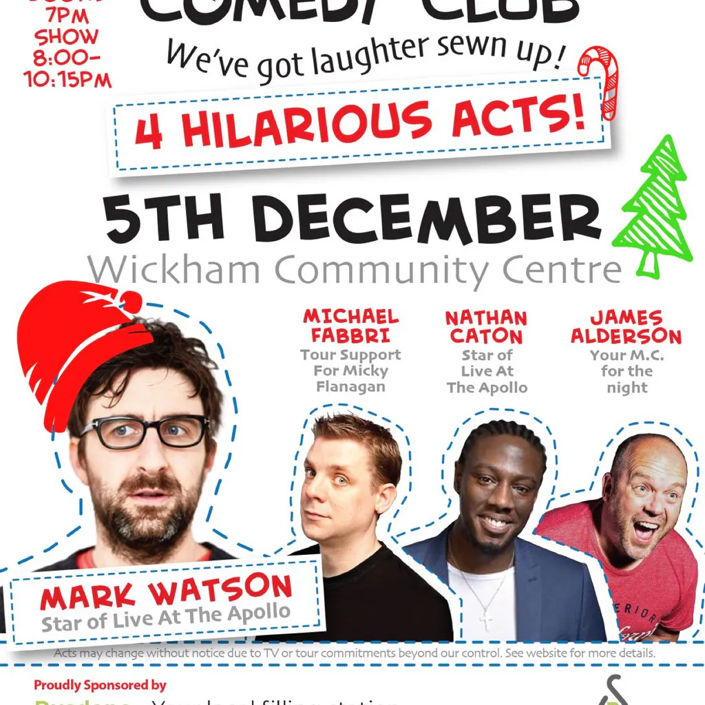 Wickham Stitches Comedy Club | Wickham Community Centre Fareham Fri 05 ...