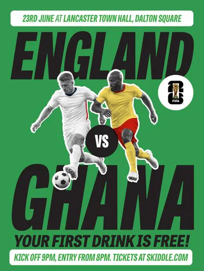 Tickets: England vs Ghana - Lancaster Fan Zone | Lancaster Town Hall ...