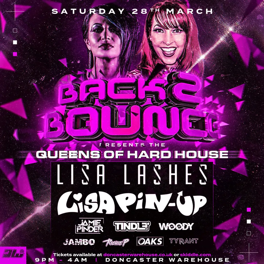 Tickets: Back2Bounce Presents Lisa Lashes & Lisa Pin Up | The Doncaster ...