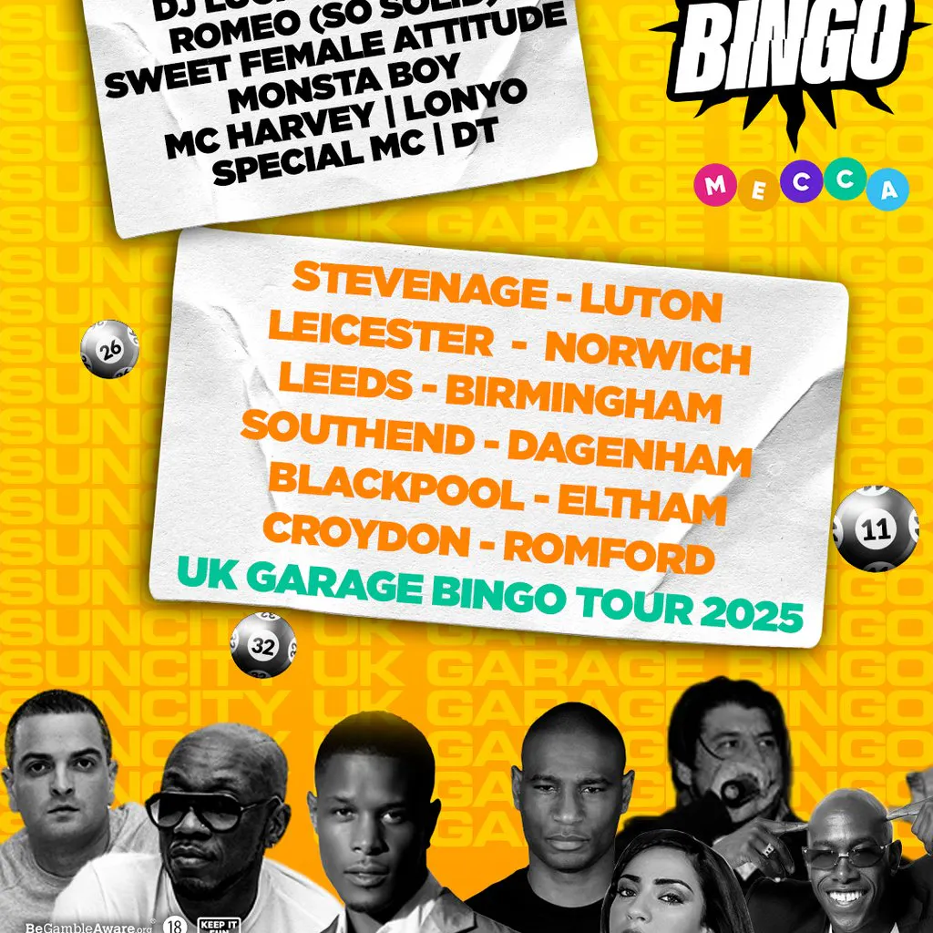 UK GARAGE BINGO with MC HARVEY SO SOLID| LEICESTER | MECCA BINGO LEICESTER Leicester Fri 03 ...