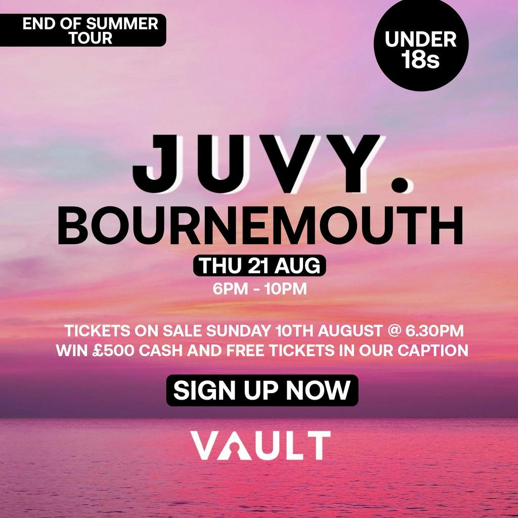 JUVY Under 18s - EndOfSummerTour - Thus 21 Aug - Bournemouth | The Vault Bournemouth Bournemouth ...