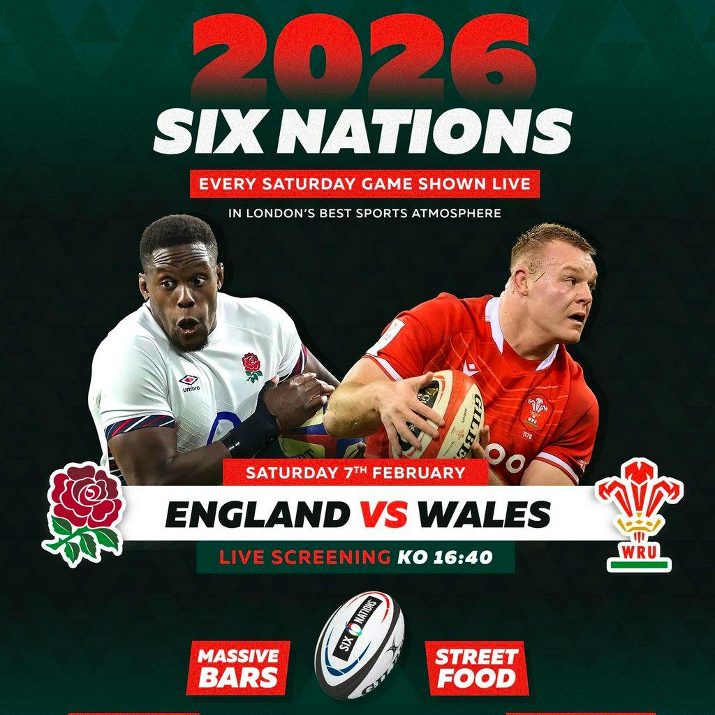 Tickets: Six Nations Live Screening - England vs Wales | Vauxhall Food ...
